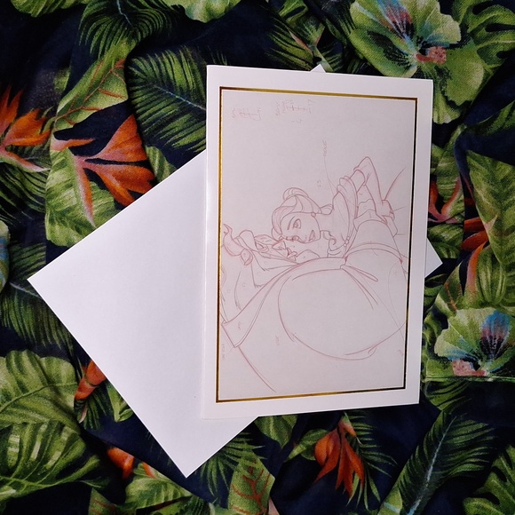 Disney | Office | Disney Beauty The Beast First Dance Notecard With ...